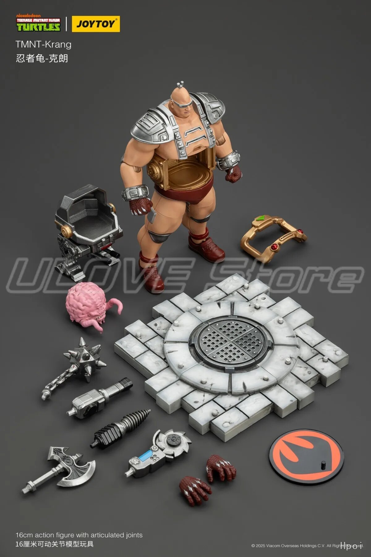 Оригинальная фигурка JOYTOY TMNT-Krang 1/18, модель, орнамент, подарок