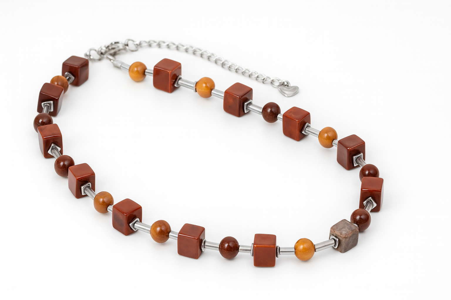 Колье, гематит, сердолик