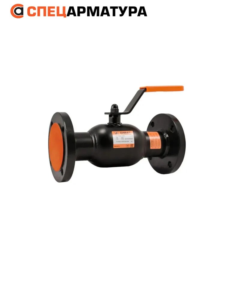 Кран шаровый стальной фланцевый бивал КШТ 10.025.40 Ф/Ф Ду25 (4МПа, Т200, L140)