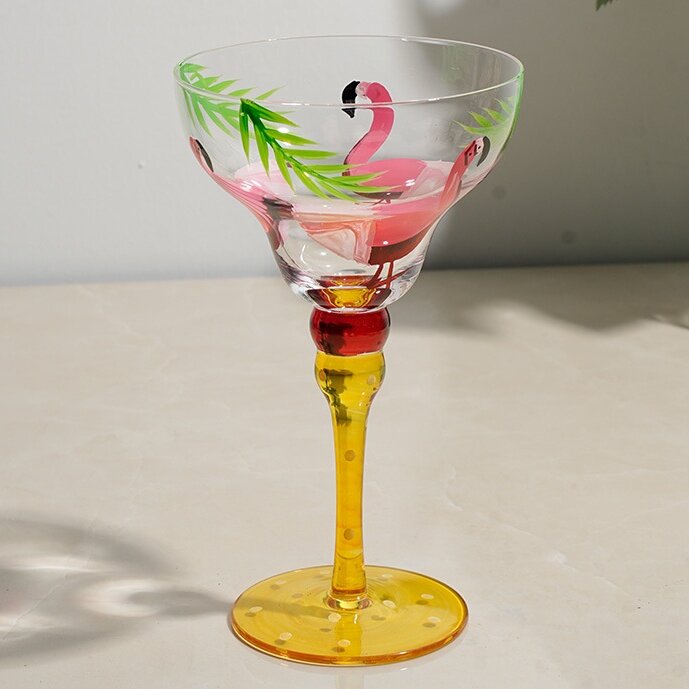 Расписанные вручную именные бокалы для вина «Маргарита», бокалы из цветного хрусталя, 1 шт