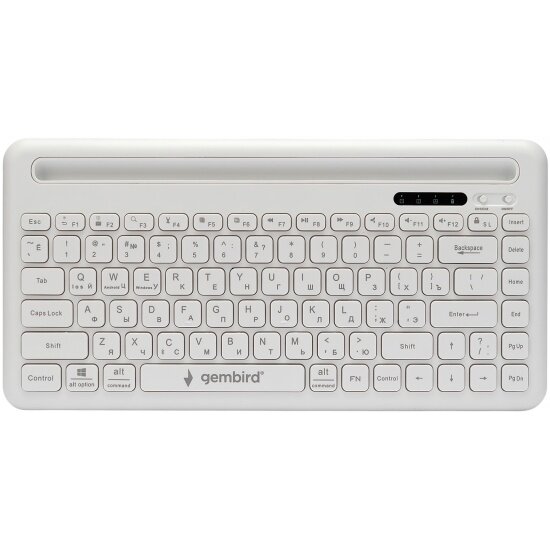 Клавиатура Gembird KBW-8 беспроводная 84кл подставка для телефона BT 5.1 белая
