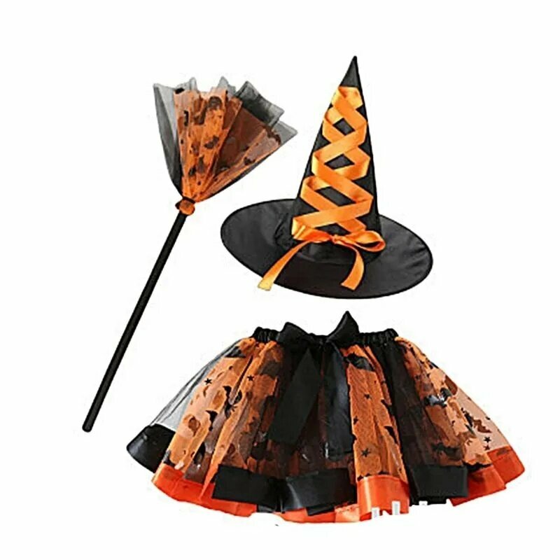 Костюм Ведьмы на Хэллоуин-Оранжевый