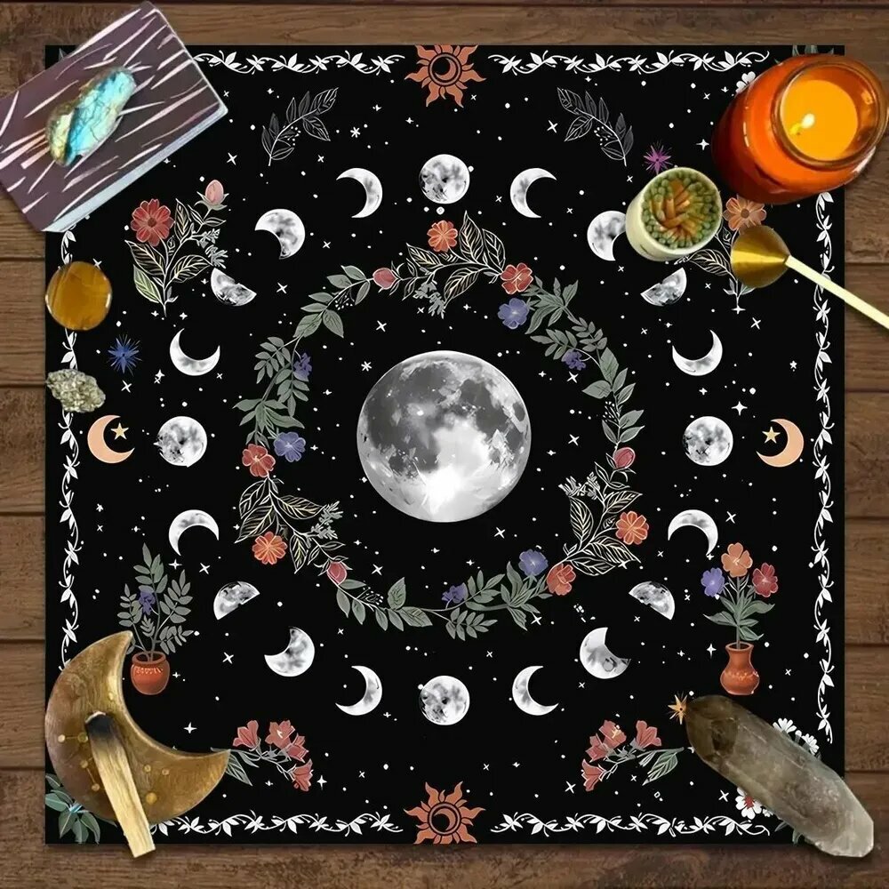 Гадальный инструмент/Скатерть для гаданий на картах Таро 90X90CM，（Рекомендуемые качественные продукты）