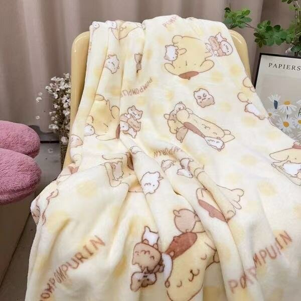 Плед с мультяшным рисунком от Miniso, теплый осенне-зимний плед, портативный плед для сна в общежитии, плед для дивана, 90*100 см.