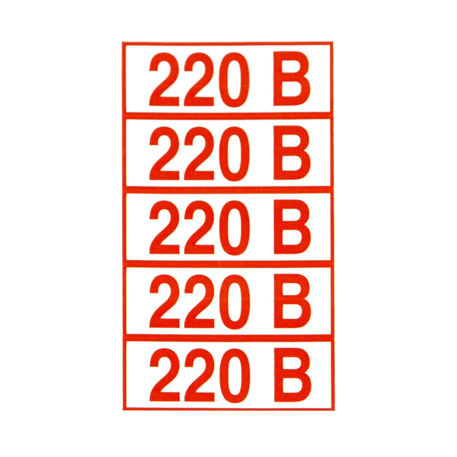 Знак электробезопасности "Указатель напряжения 220 В", комплект 20 штук, 2050 мм, пленка, Z05, 2шт.