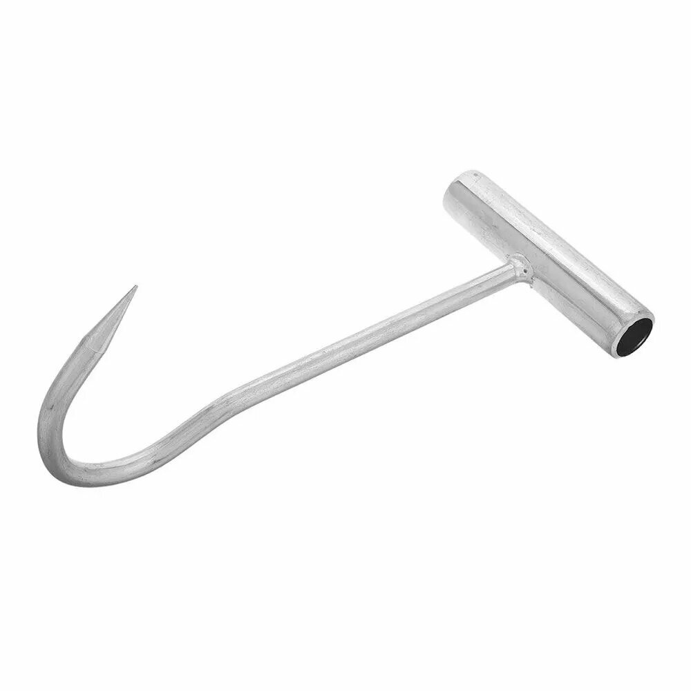 Металлический крюк с длинной ручкой для подъёма канализационных люков и дверей