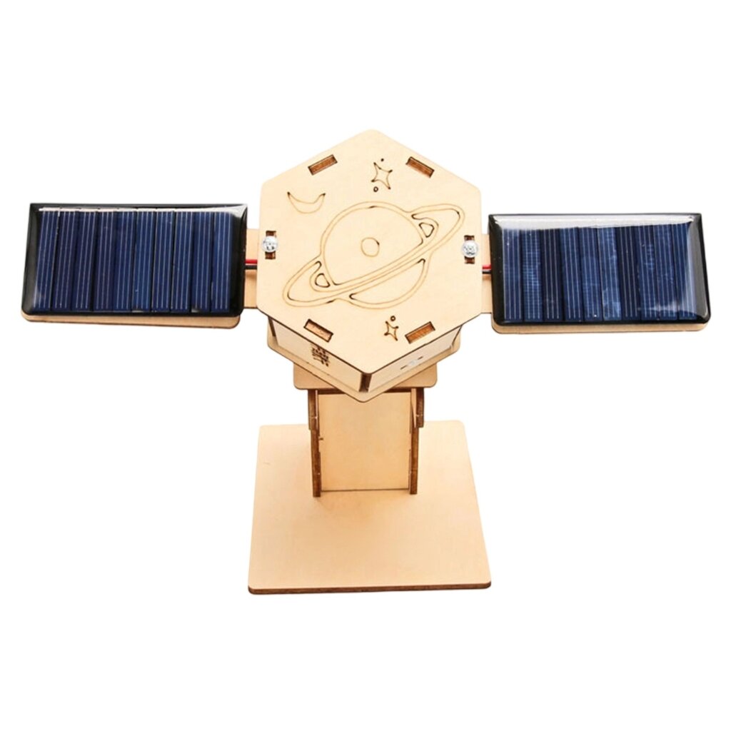 Модель Спутника с Солнечным Приводом DIY Oaken Science Set For Kids Образовательная 3D Головоломка Для Изучения Проекта STEM
