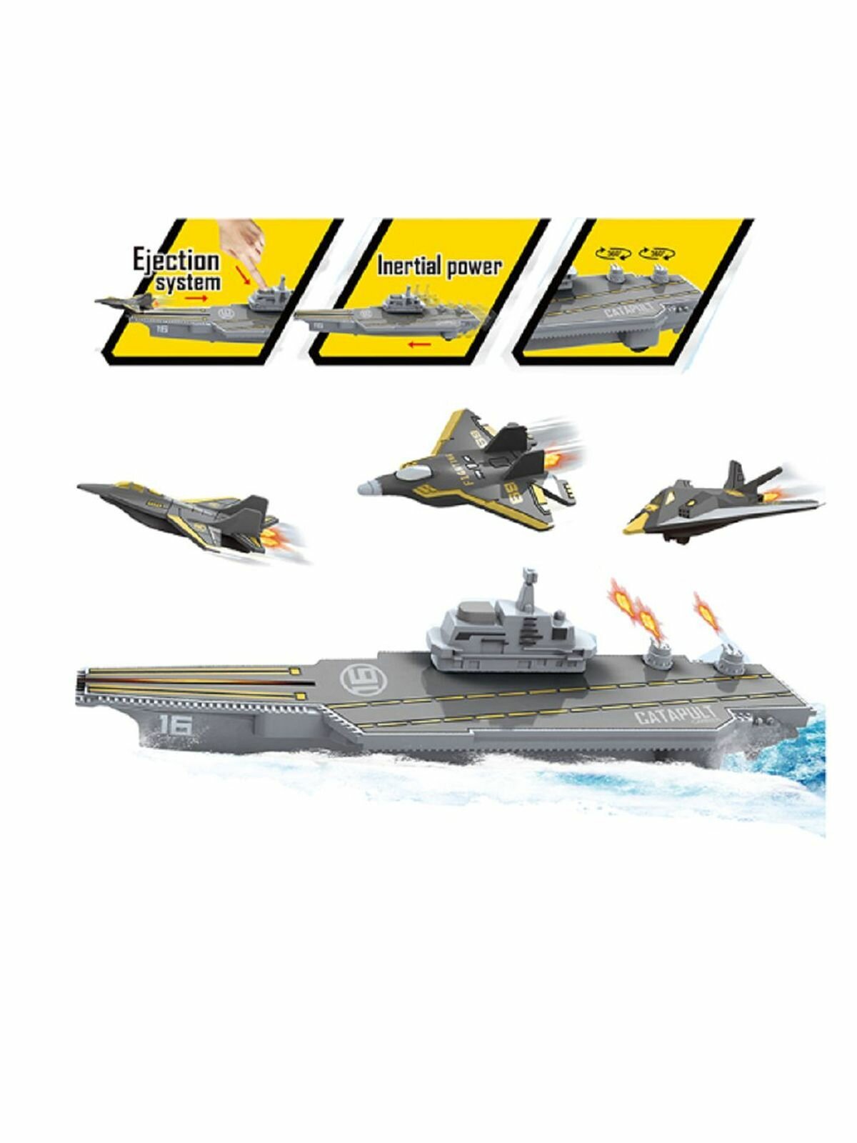 Игрушка Авианосец с самолетами в комплекте