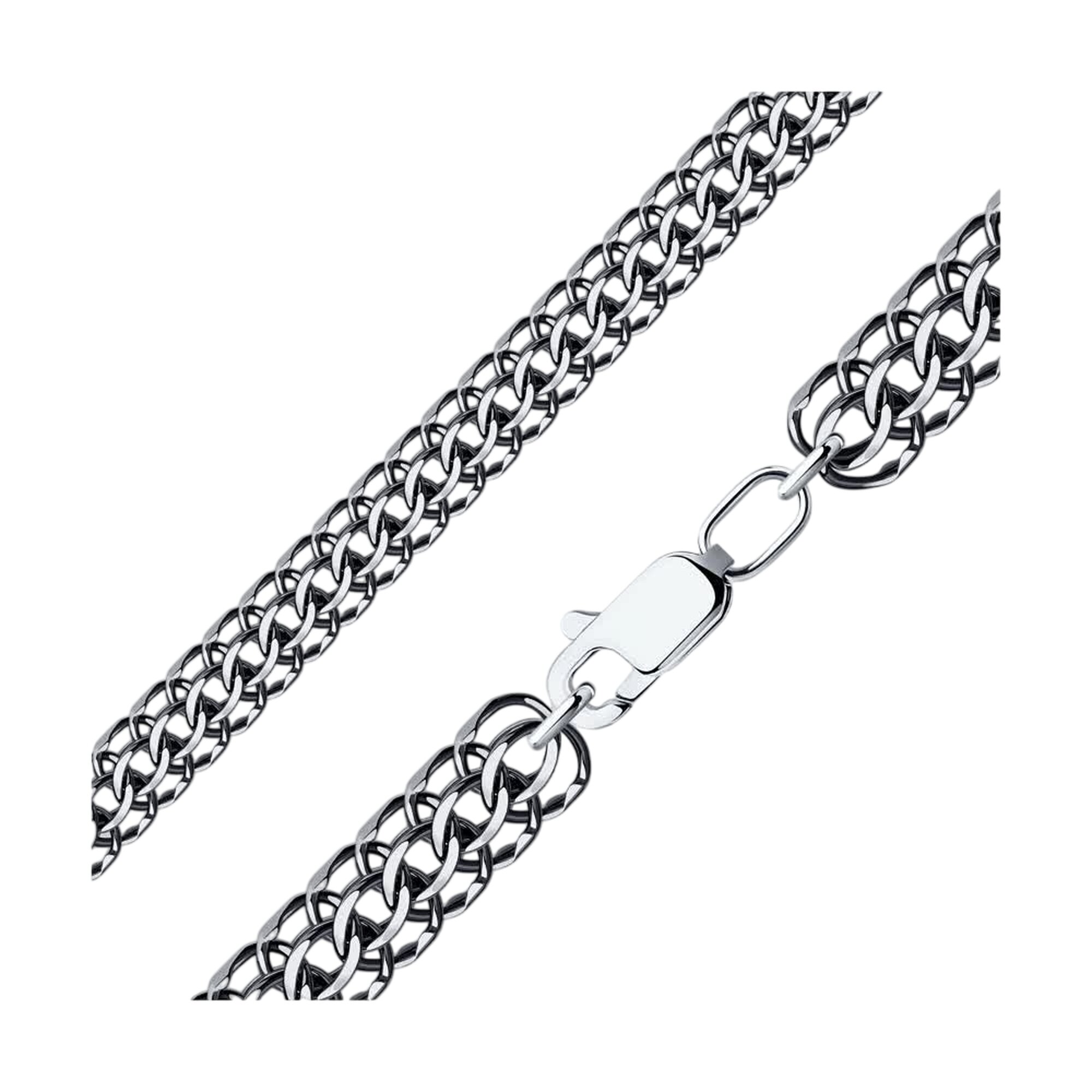 Цепь серебро, 925 проба, чернение