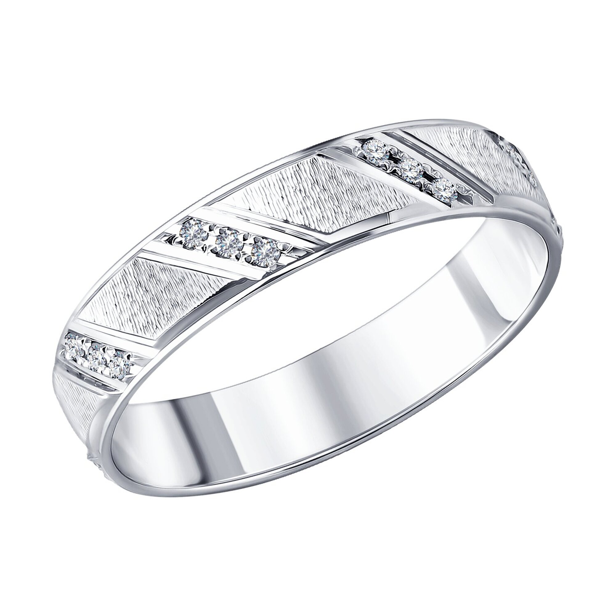 Кольцо, белое золото, 585 проба, бриллиант