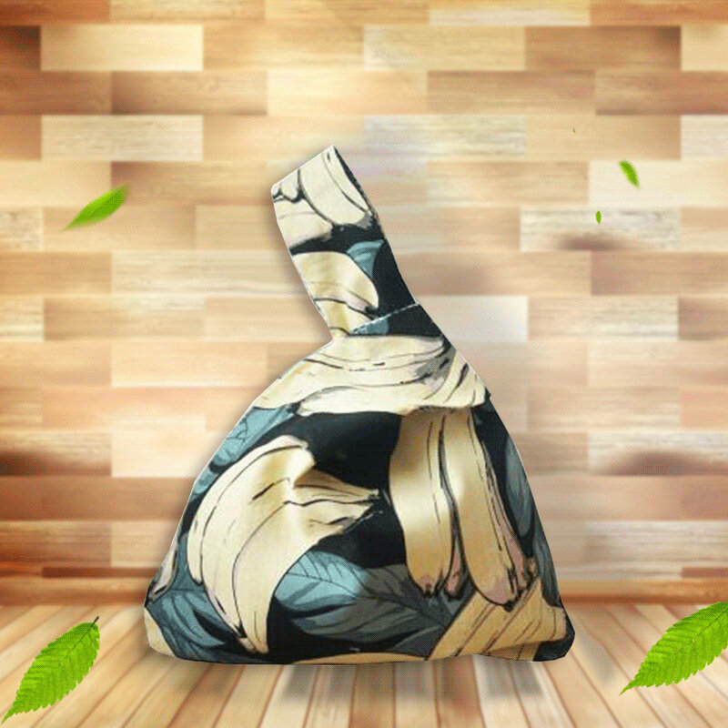 [Qian Li] Сумка для одежды в японском стиле сумка для хранения с вышивкой, винтажный Кошелек для монет ручной работы в