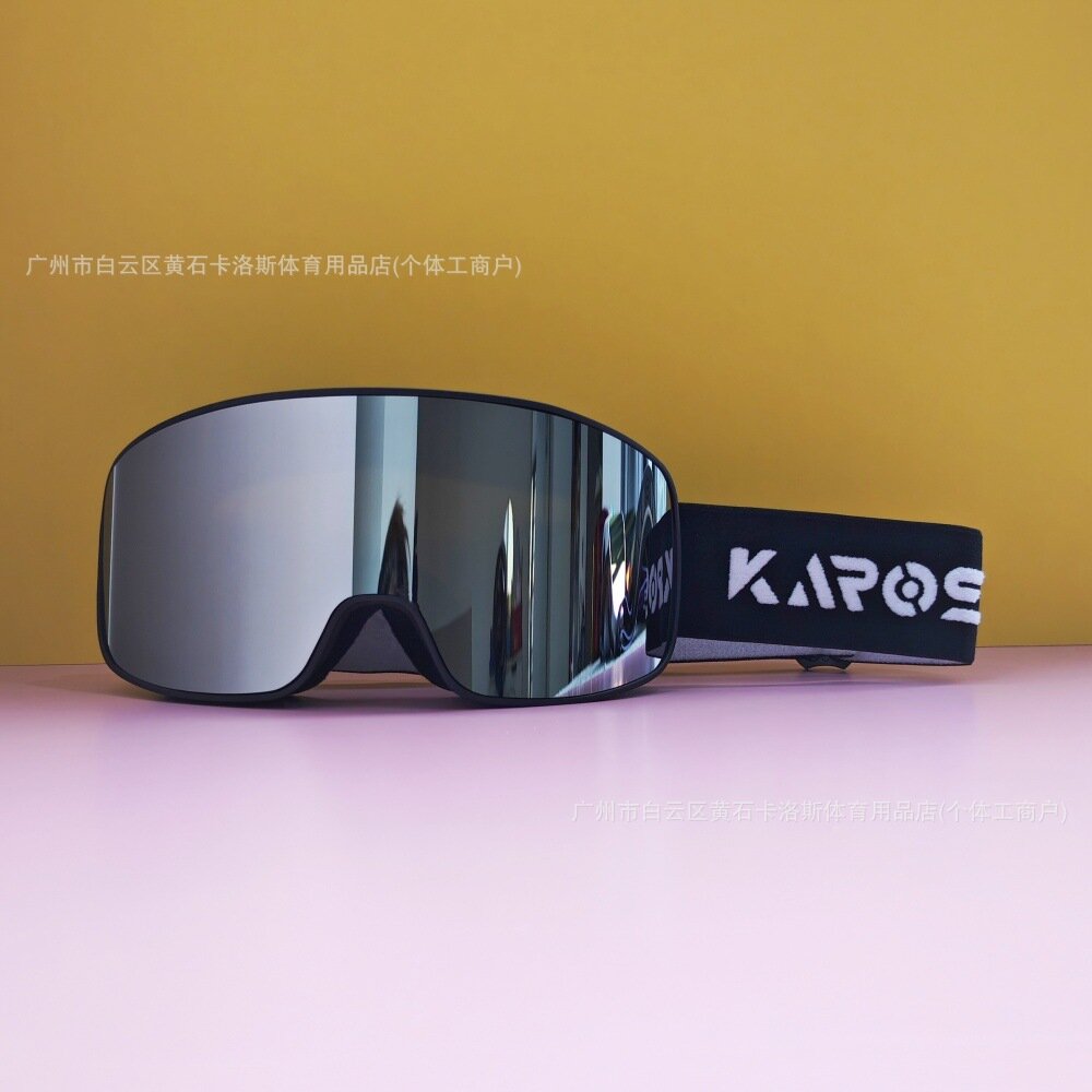 2026KAROS Лыжные очки с большим полем зрения, сферические, двойной слой, противотуманные, очки для сноуборда и лыж, подходят для рецептурных линз