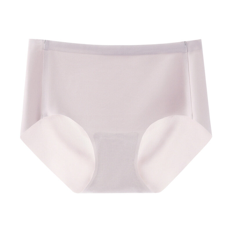 Трусики из ледяного шелка для женщин, бесшовные трусики средней посадки, чистый хлопковый шаг, антибактериальные и дышащие, женское нижнее белье в форме сердца