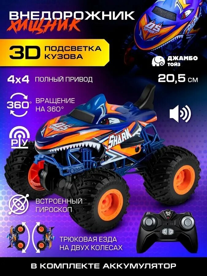 Машинка на радиоуправлении Внедорожник с 3D подсветкой