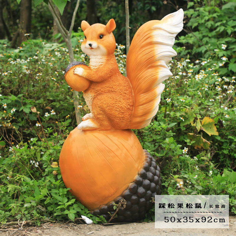 Наружный искусственный орнамент белки из смолы для сада и двора, маленькая скульптура животного, декор для сада и ландшафта, маленький элемент