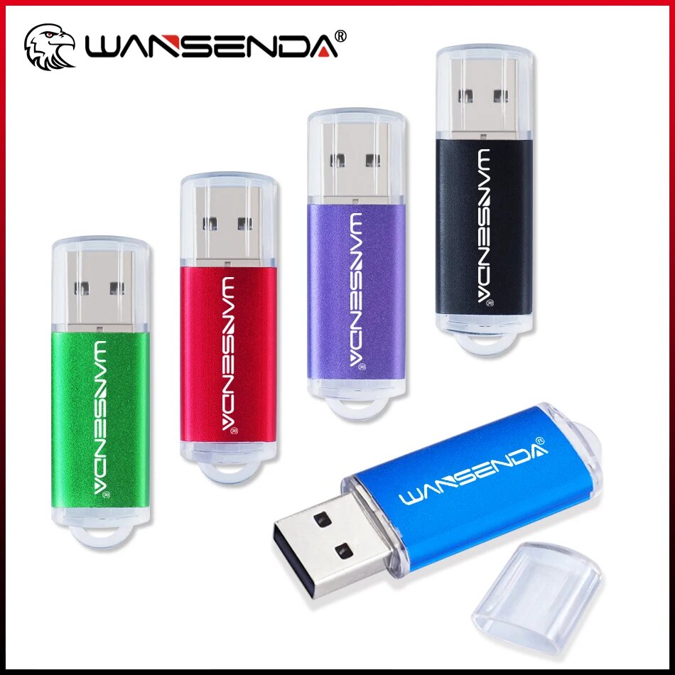 WANSENDA USB-флешка 8 ГБ, серебристая