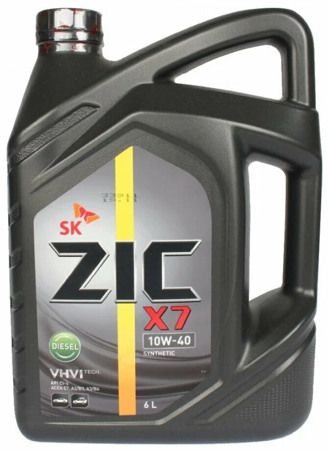 Масло моторное ZIC X7 Diesel 10w40 (6л) Синтетика 172607
