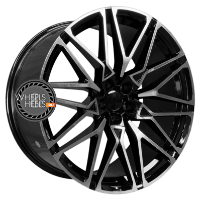 Диск автомобильный литой Hengde 5063 21x10 5x112 et35 dia66.5 Black machined face