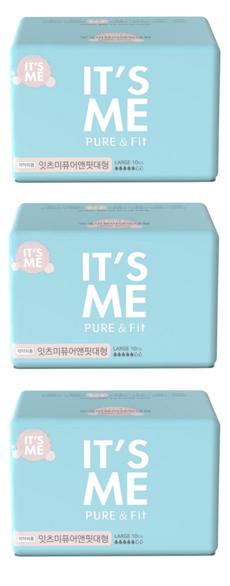 IT'S ME Прокладки женские гигиенические Pure & Fit pads large 10 шт 3 уп