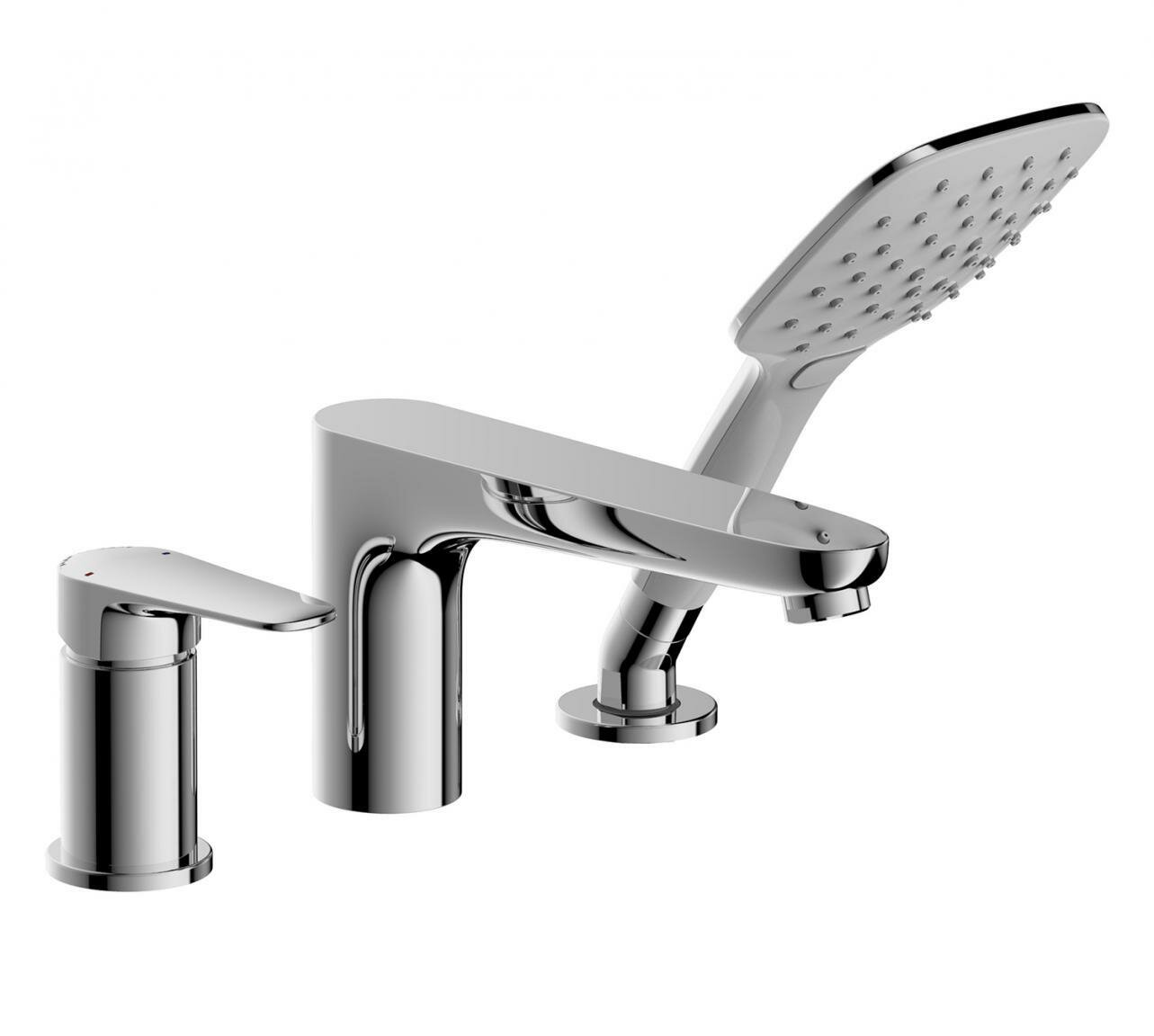 Встраиваемый смеситель на 3 отверстия Bravat Iguassu на борт ванны