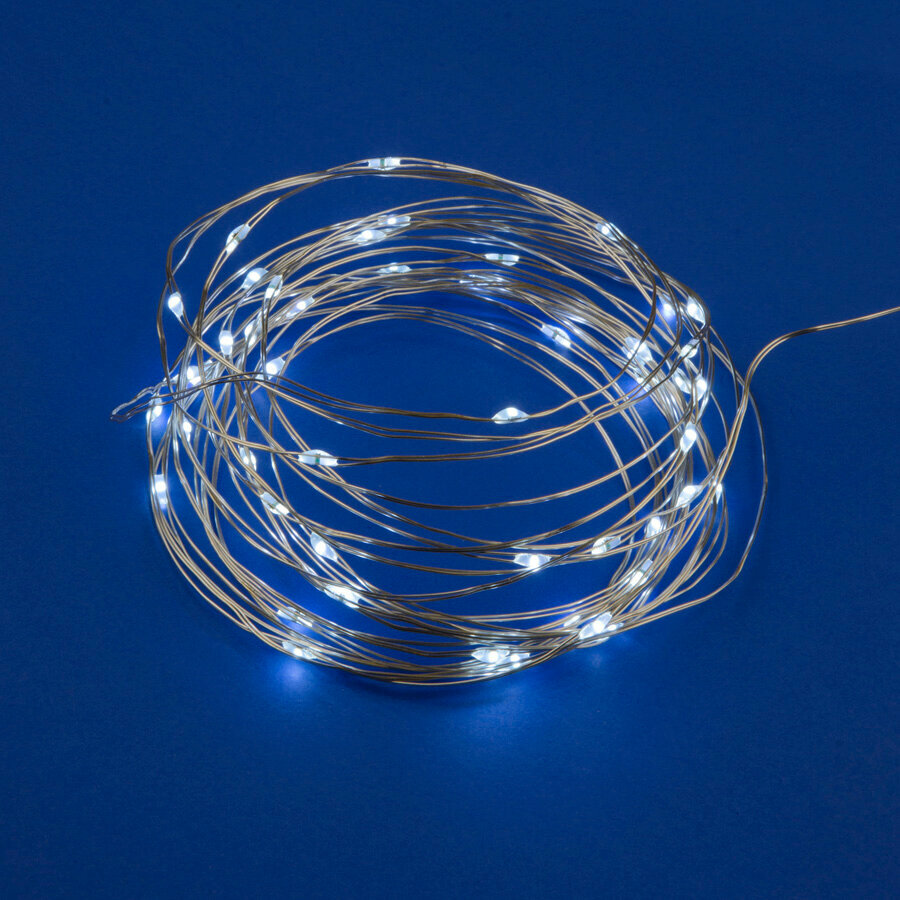 Гирлянда-нить (бат) Роса ULD-S0500-050/SCB/2AA 50LED фиолетовый 5м (2xAA) медн. провод IP20 Uniel