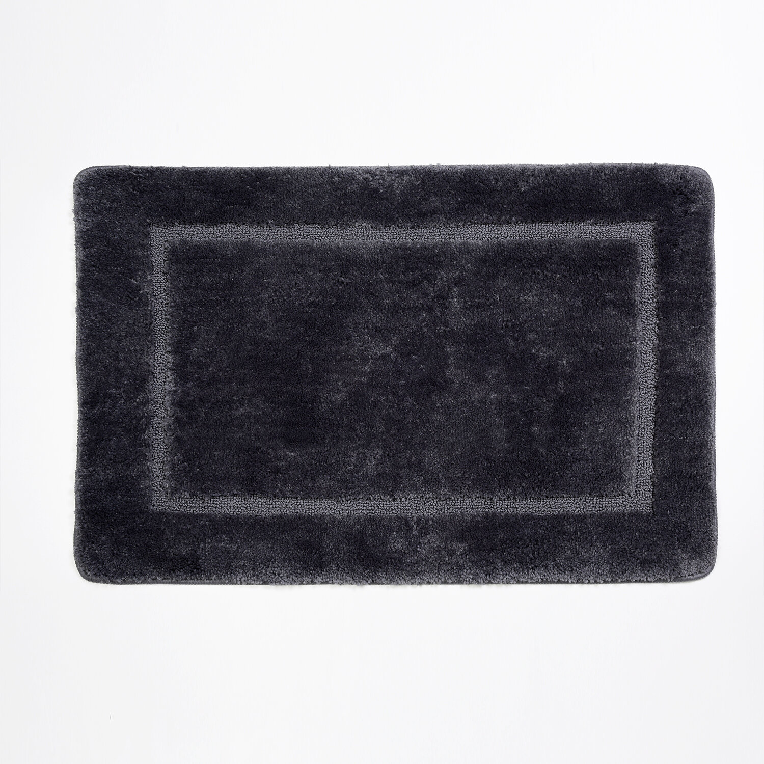 Коврик WasserKRAFT BM-6012 , антискользящий, для ванной, серый, 90x60 см