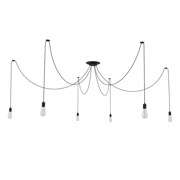 Светильник "Скин паук" 6хЕ27 40Вт черный 30х30х20-150см, 9919707