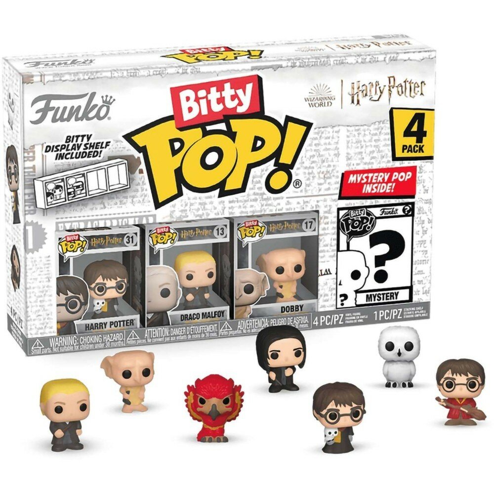 Набор фигурок Funko Bitty POP! Harry Potter Harry Potter (with Hedwig) & Draco Malfoy & Dobby & Mystery 71315