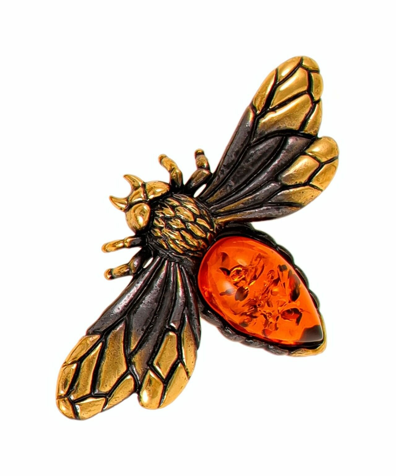 Брошь, янтарь