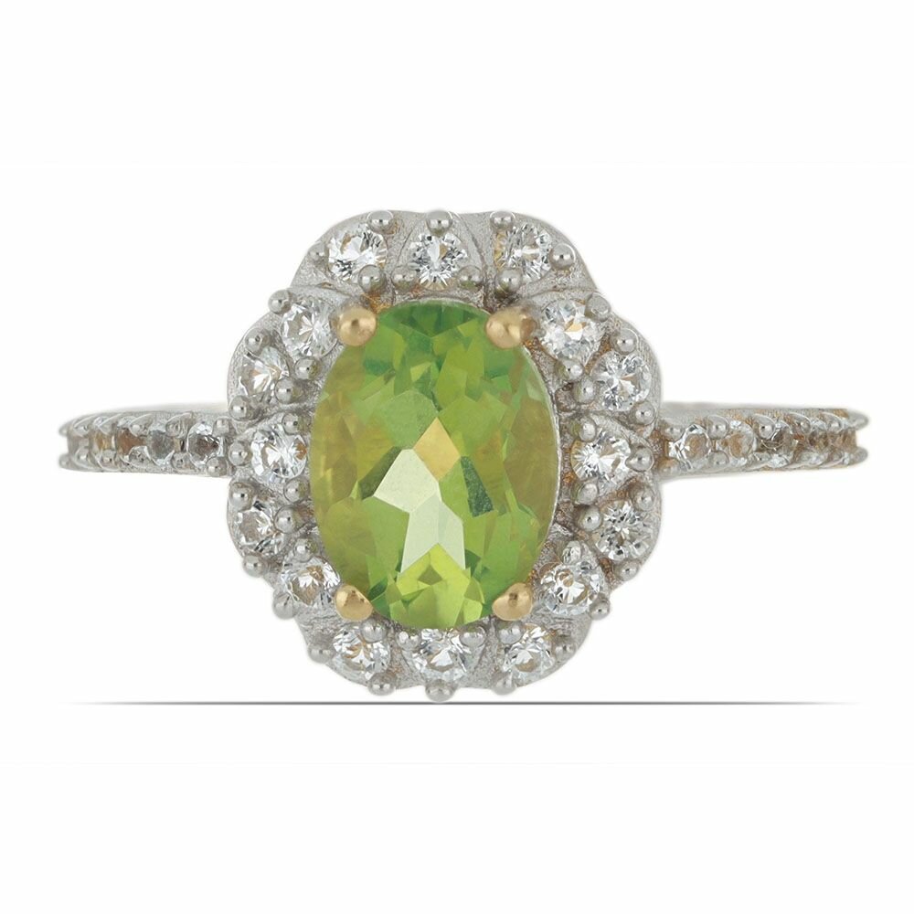 Кольцо тонкое, серебро, 925 проба, золочение, кварц, топаз