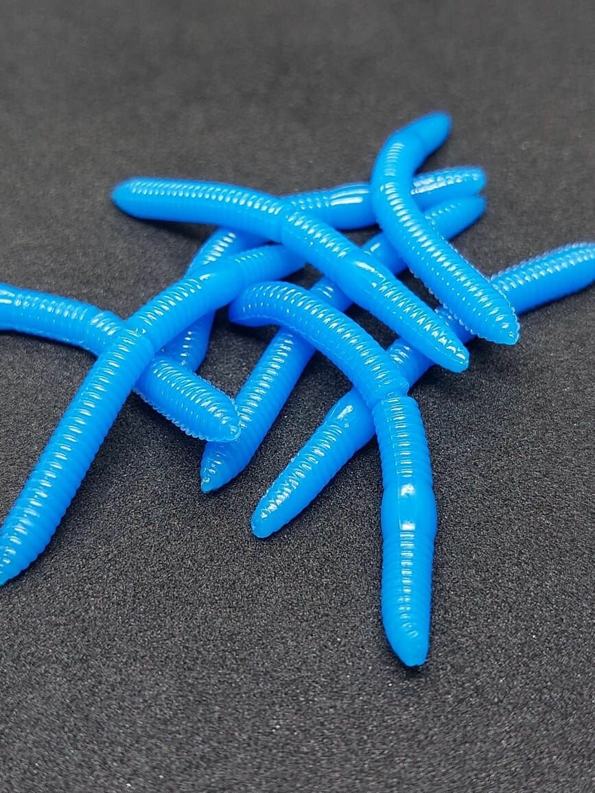 Силиконовые светонакопительные приманки на форель. светло-синий