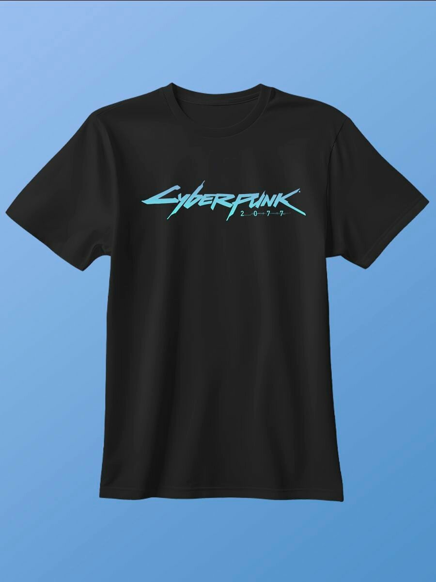 Футболка с надписью киберпанк cyberpunk