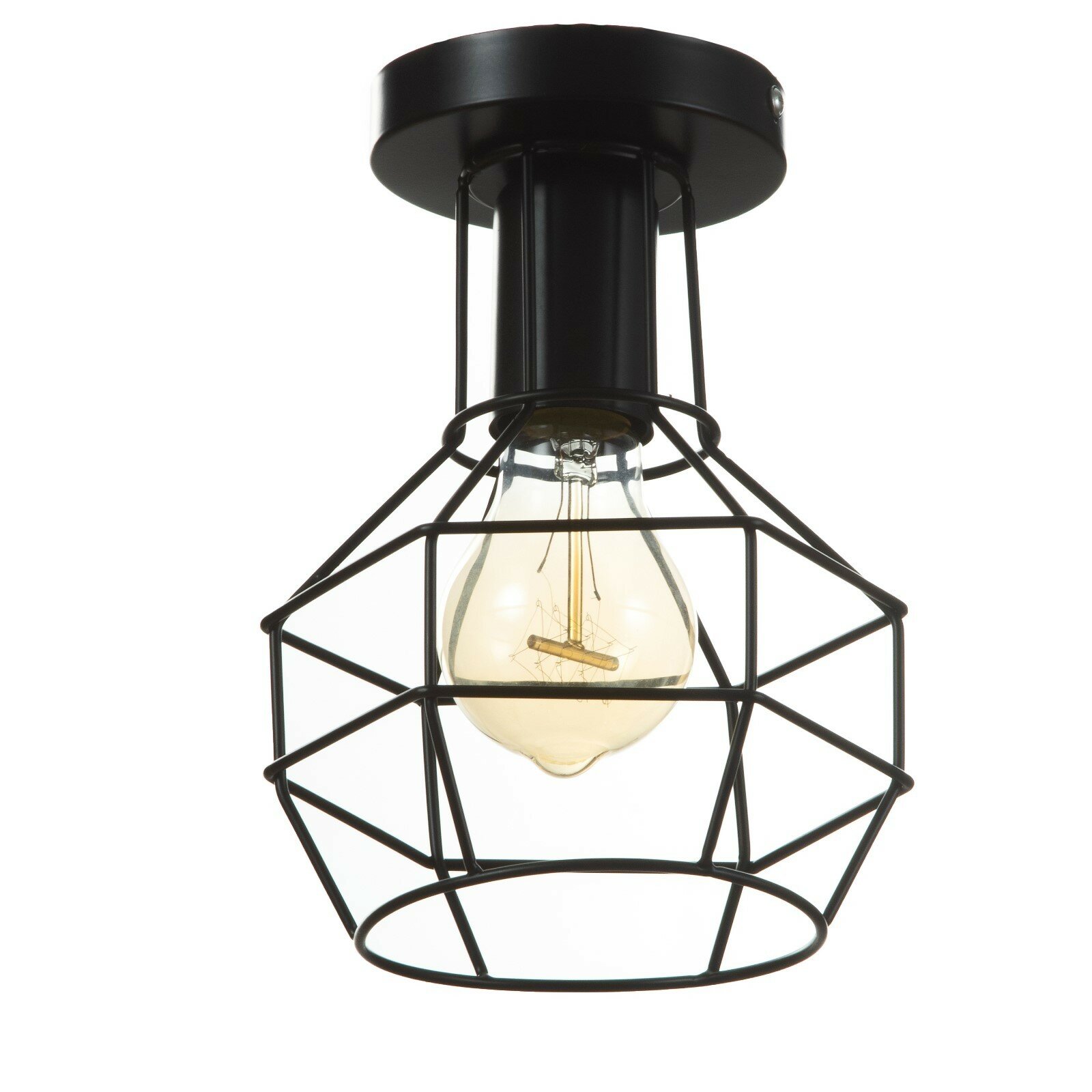Люстра «Ортико» 1×60 Вт E27 черный 13×13×23 см BayerLux