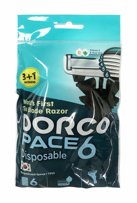 Dorco Pace 6 Disposable 4 Pack Одноразовый станок для бритья 100мл