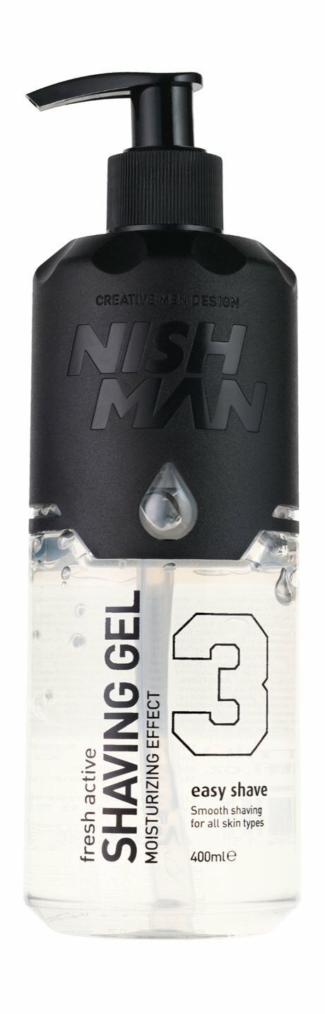 Nishman Fresh Active Shaving Gel 3 Easy Shave Освежающий гель для бритья с нейтральным ароматом 400мл