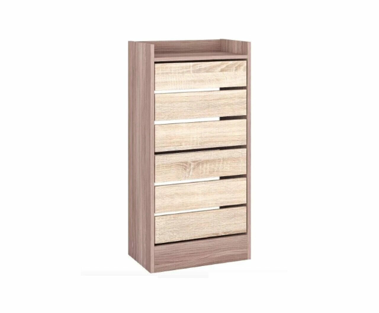 Обувница закрытая ЯПТ-1 «Ямайка», 3 отделения, ясень темный/дуб сонома (450х270х1125)