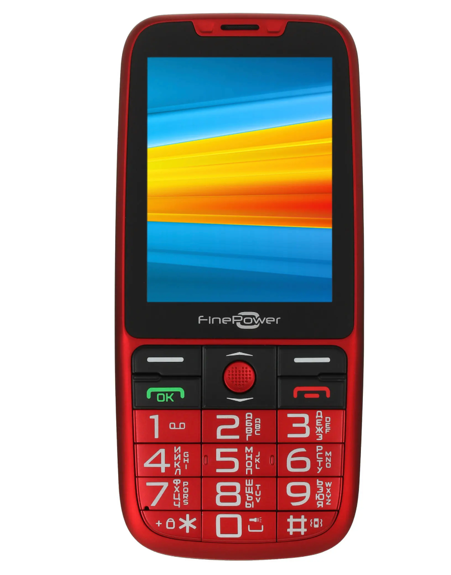 Телефон FinePower SR285, 2 SIM, красный