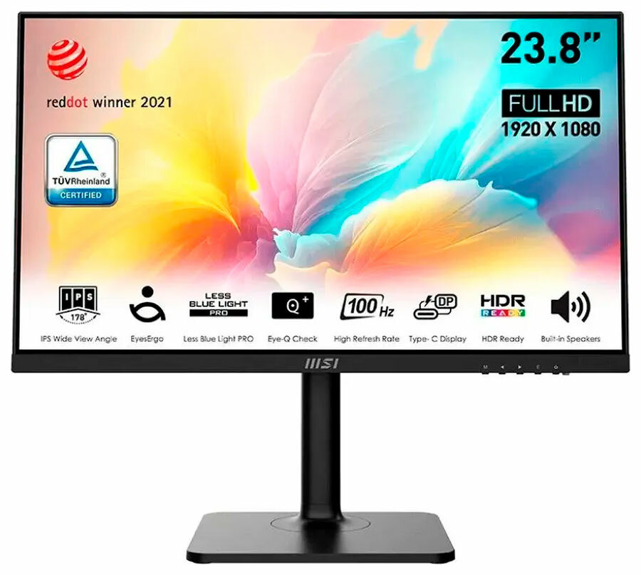 ЖК монитор MSI 23.8', Modern MD2412P (9S6-3PA59H-095), Black