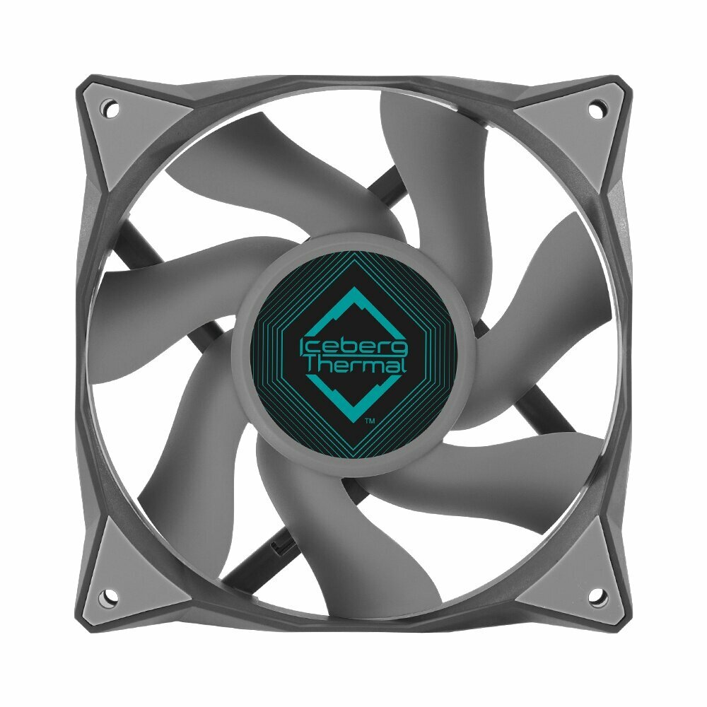 Вентилятор 120x120x25 iceberg IceGALE, PWM, GRAY, 500-1850rpm, 35dB(M), 0.20A