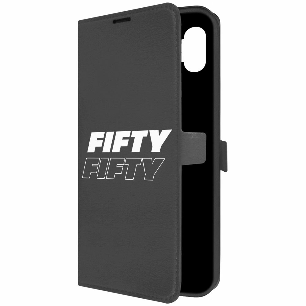 Чехол-книжка Krutoff Eco Book для Samsung Galaxy A04 (A045) Fifty Fifty (Фифти-Фифти) (черный)