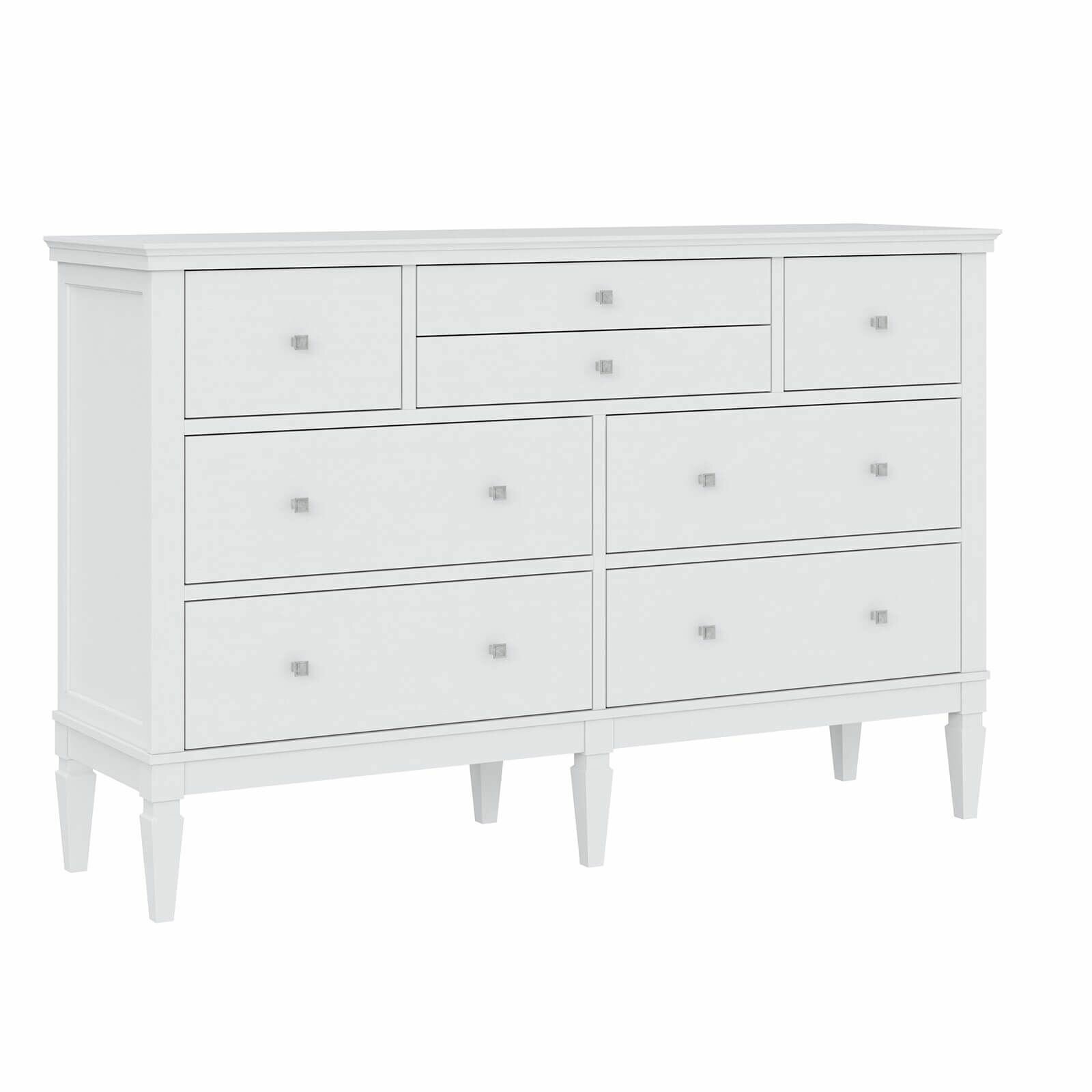 Комод ММЦ Спальня Ольса 224 (белый лак) из массива сосны, 167 х 47 х 107 см