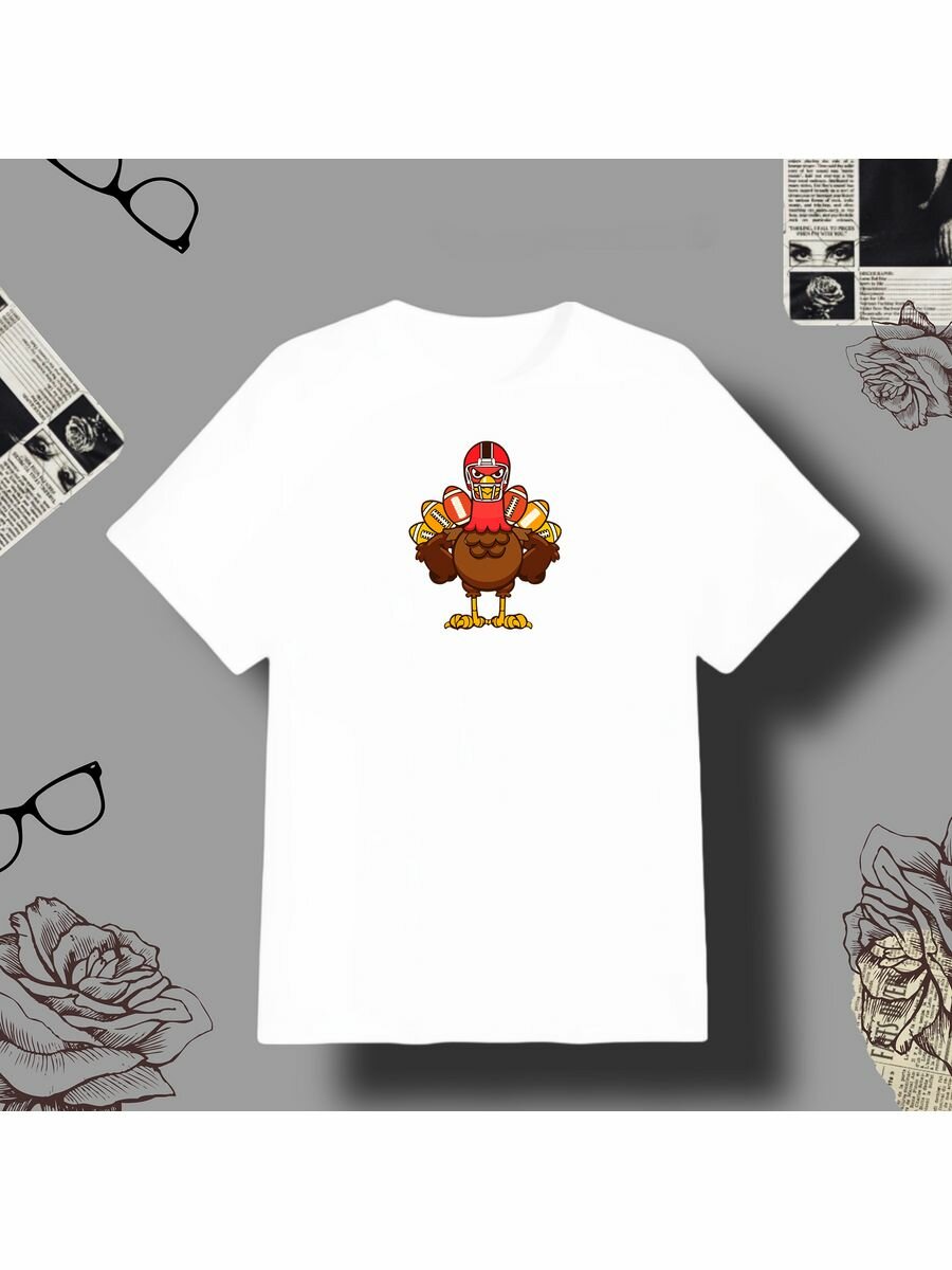Футболка курица футболист