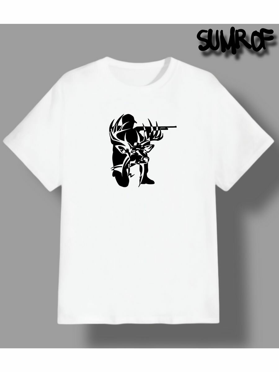 Футболка охота олень