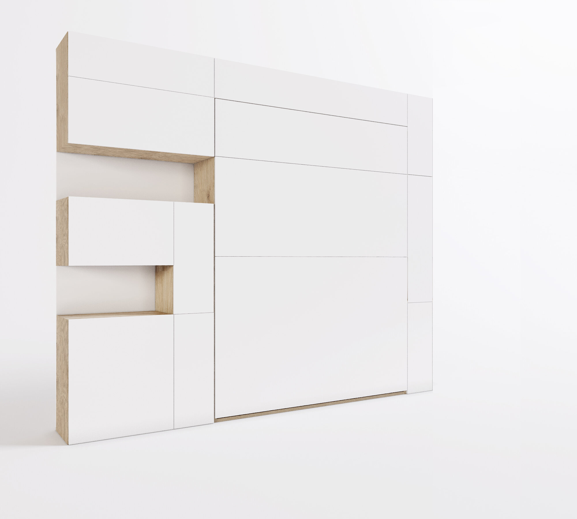 Шкаф кровать-трансформер Летто Максима 1600 исполнение 1/3 Сканд