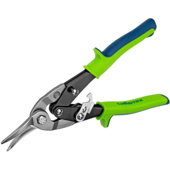 Сибртех Ножницы по металлу, 250 мм, правый рез, сталь С55, двухкомпонентные рукоятки , , 78337