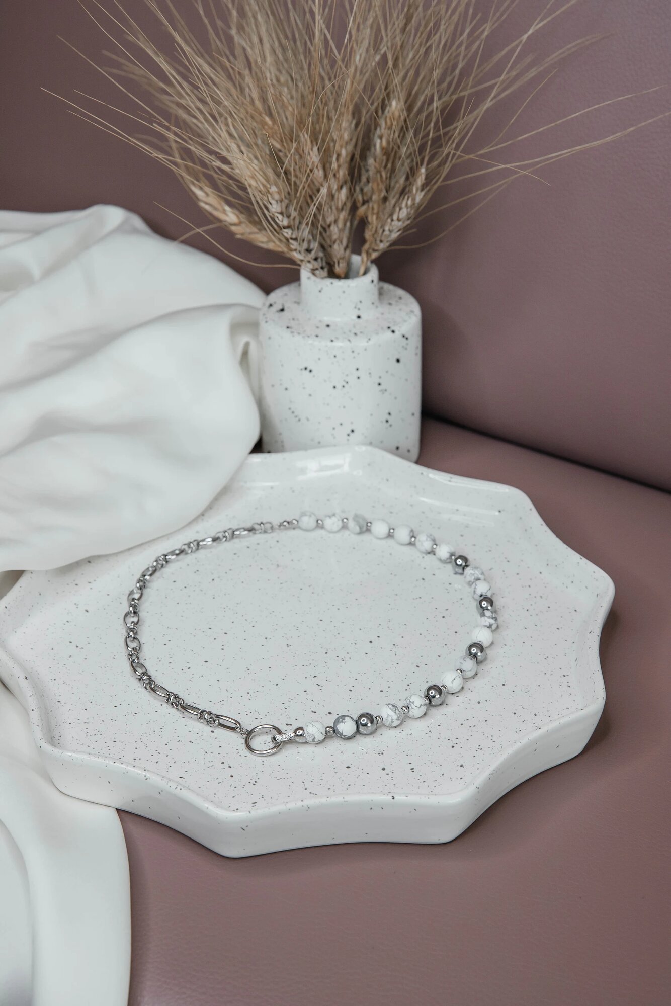 Комплект бижутерии, Swarovski Zirconia, фианит, размер колье/цепочки 46 см — фото 1