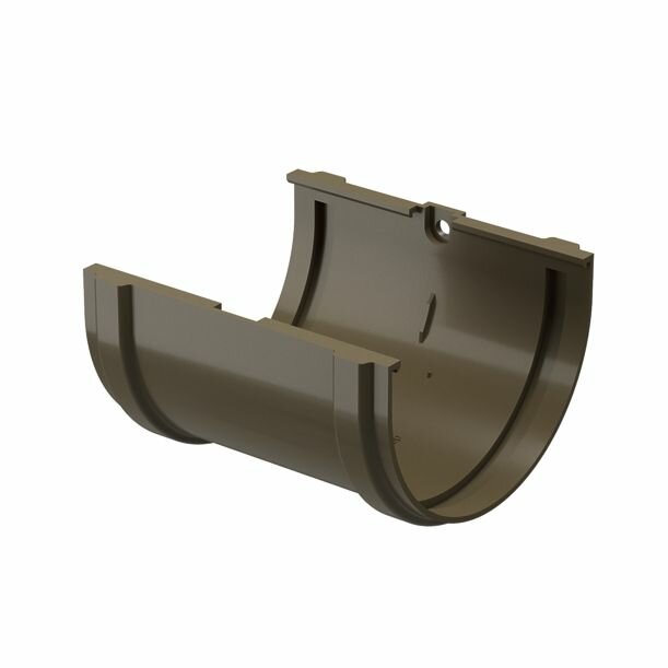 Соединитель желобов для водосточной системы Docke PREMIUM, ПВХ, каштан, 3 шт