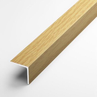 Уголок алюминиевый 20х20 мм, длина 2,7 м, профиль угловой внешний Лука УП 06-27, декор дуб светлый 082