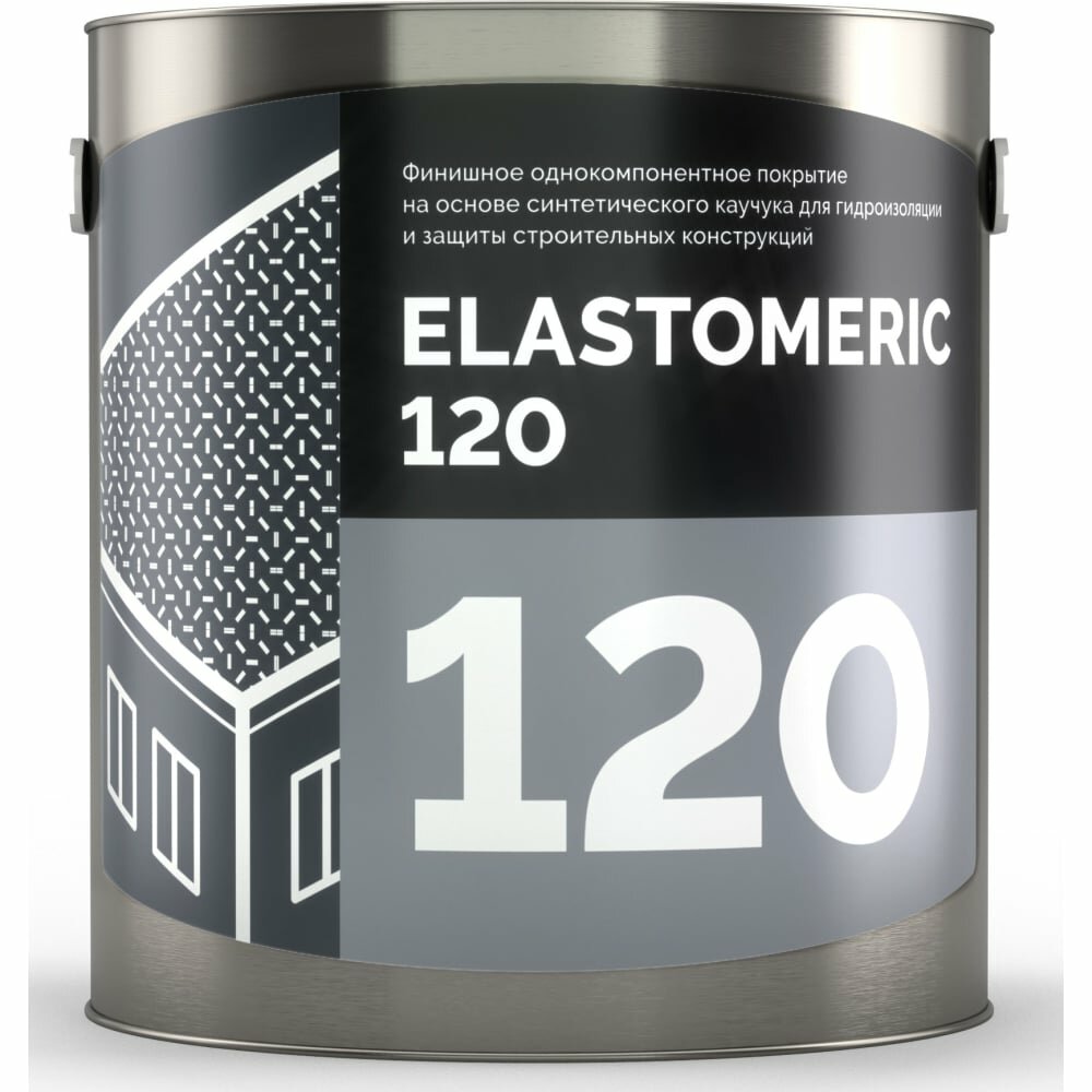 Мастика для кровли Elastomeric Systems 3 кг, серый финиш elastomeric-120 1200003