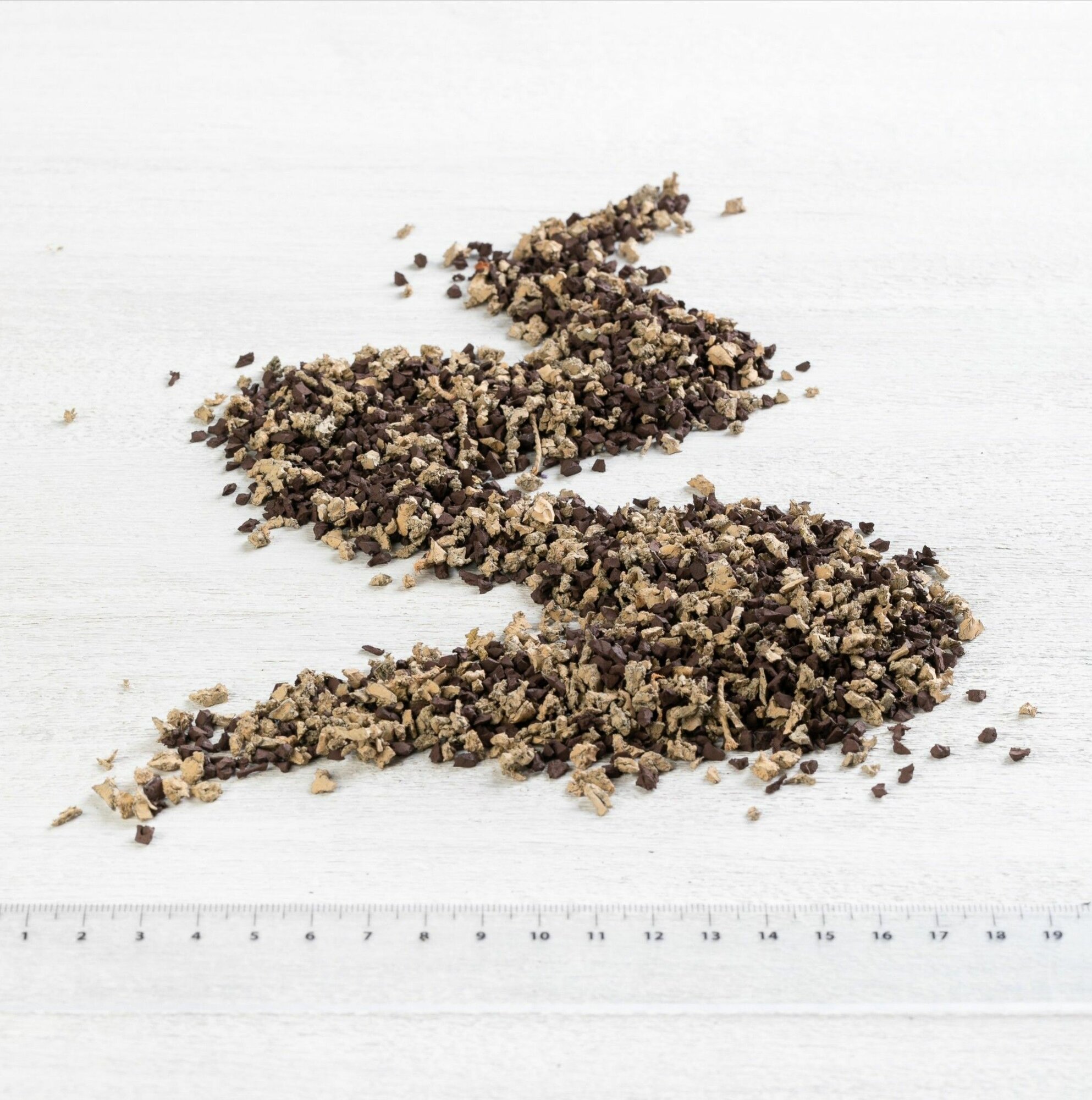 Резиновая крошка окрашенная, бежевая + шоколад 3 кг